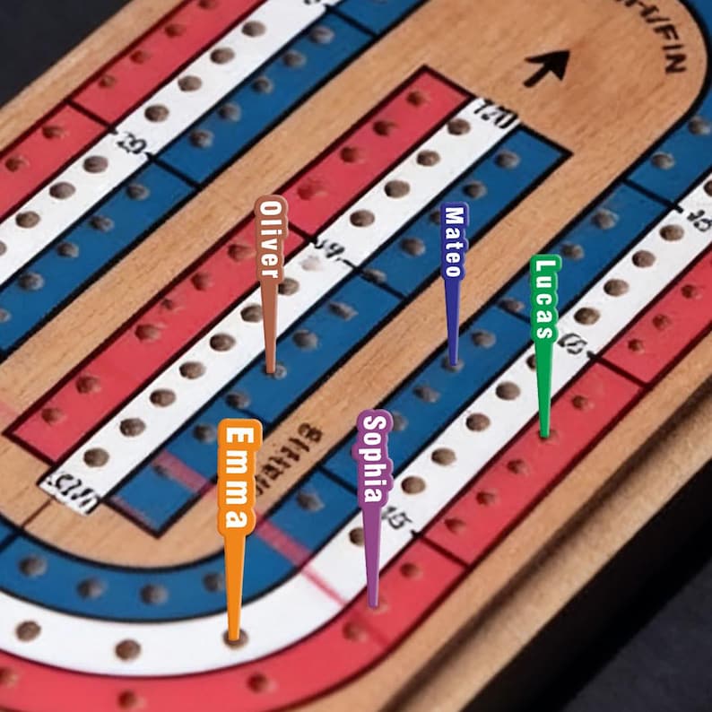 Personalized Acrylic Cribbage Peg • Full Color, Set of 3 - Etsy