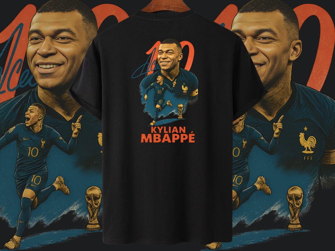 Kylian Mbappe PNG SVG | Mbappe T-shirt Design | Soccer Digital Download ...