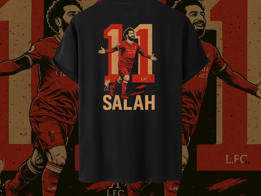 Mohamed Salah SVG: Liverpool Football, Soccer T-shirt Design (digital ...