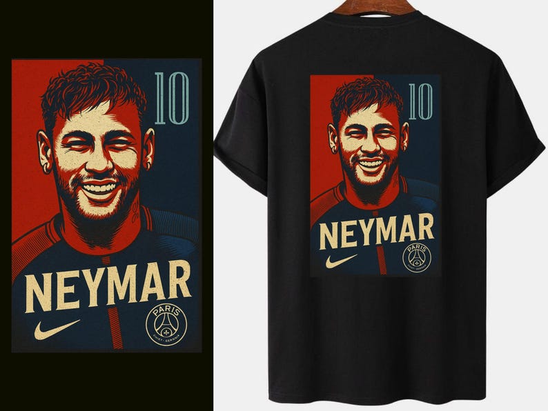 Neymar Jr SVG & PNG | Neymar Digital Art | Soccer Shirt Design ...