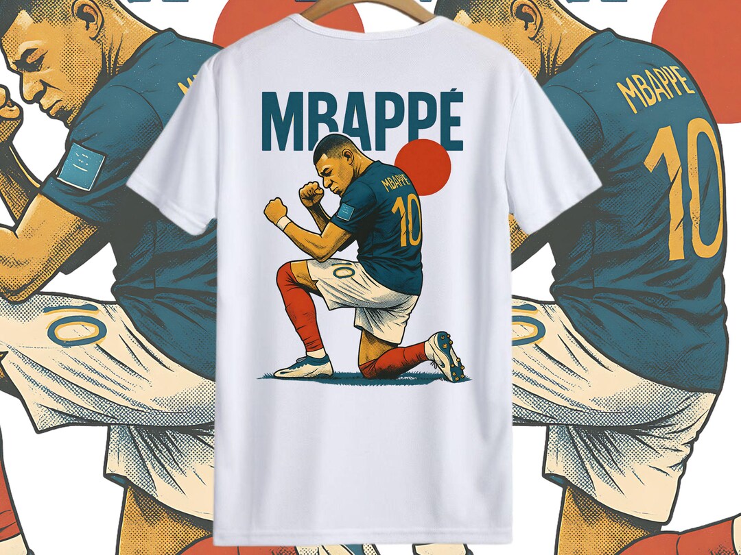Mbappe SVG PNG | Kylian Mbappe T-shirt PNG Design | Mbappe Silhouette ...