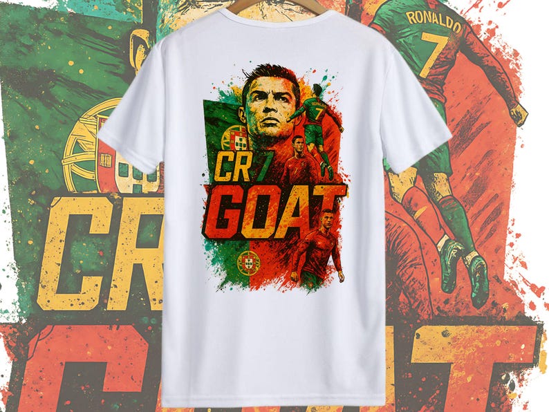 Cristiano Ronaldo CR7: Football T-shirt Design (digital Print ...