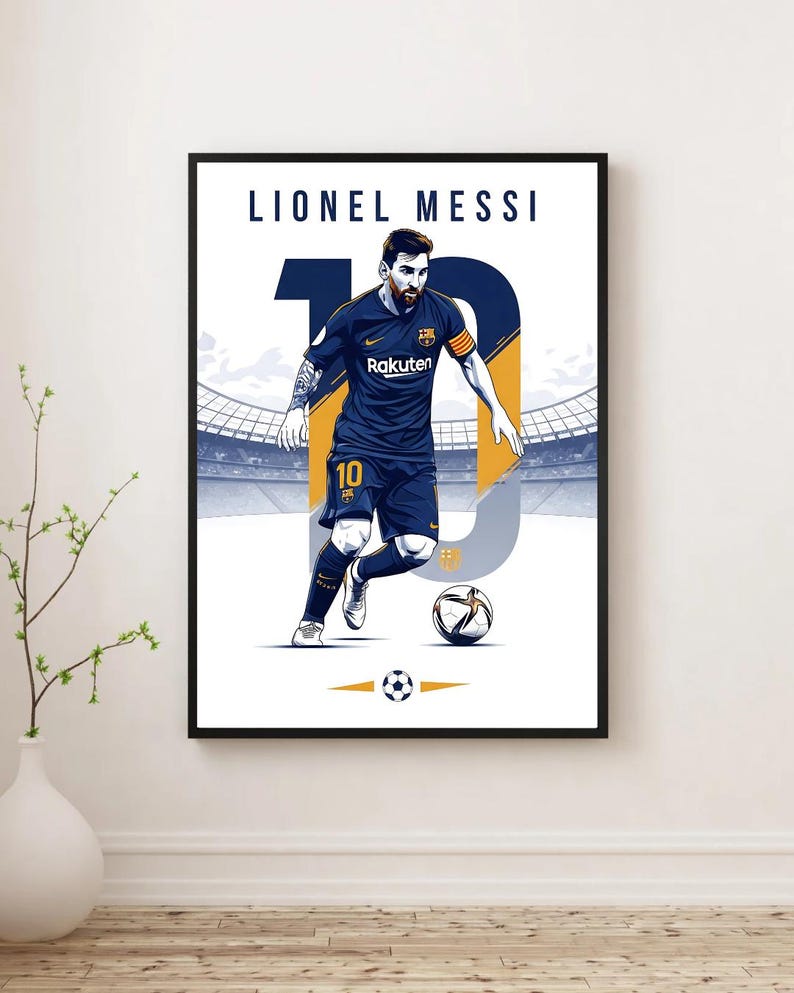 Lionel Messi Soccer Poster: Football Legend Art Print (digital Download ...