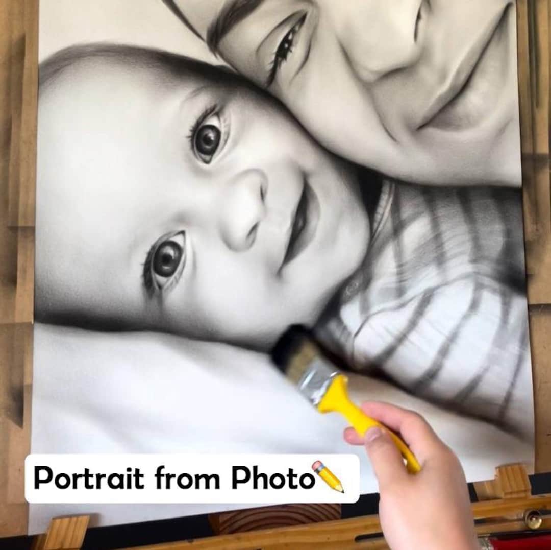 Graphite Pencil Portrait, Portrait Drawing, Drawing Portrait From Photo ...