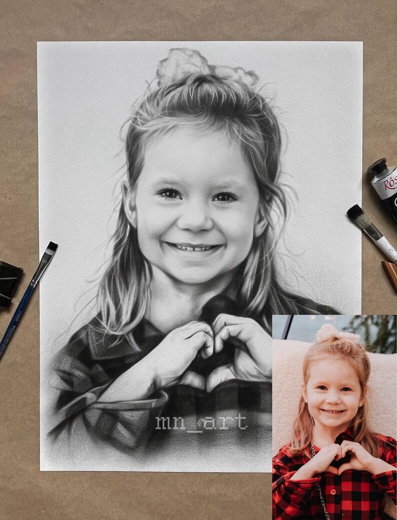 Graphite Pencil Portrait, Portrait Drawing, Drawing Portrait From Photo ...