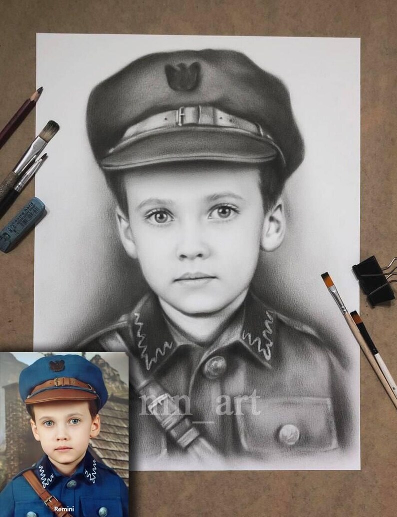 Graphite Pencil Portrait, Portrait Drawing, Drawing Portrait From Photo ...