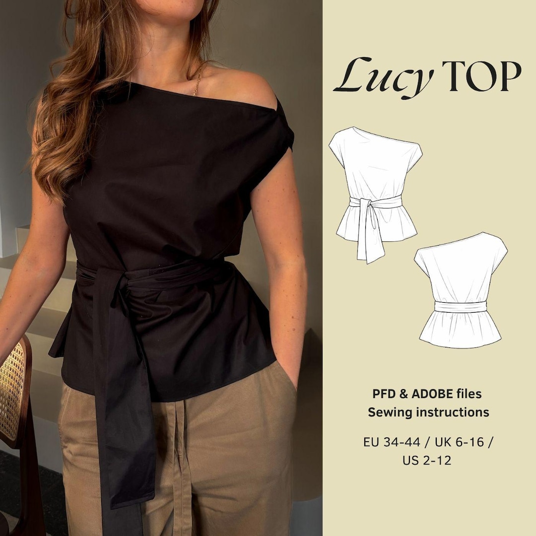 Off Shoulder Top Sewing Pattern Formal Top Pattern Wrap Top Sewing ...