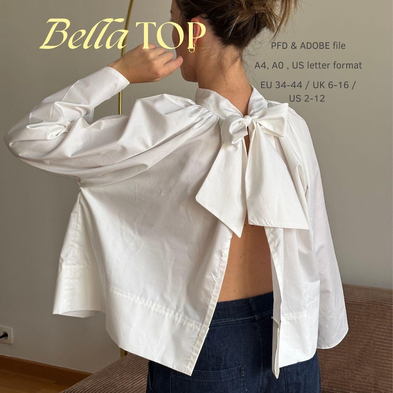 Bow Blouse Pattern - Etsy