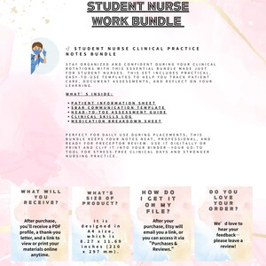 Student Nurse Work Bundle - Etsy