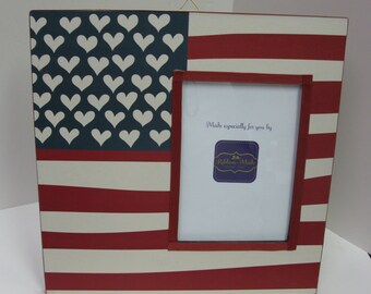 American Flag Frame Military Navy Army Marines and | Etsy