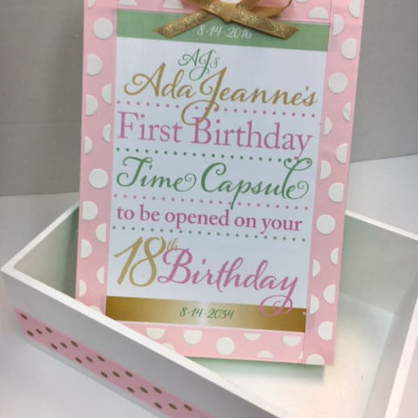 1st Birthday Time Capsule Box - Etsy