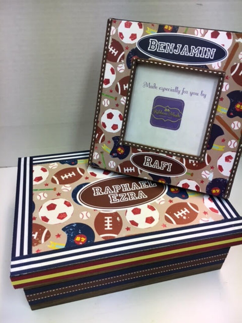 Sports Keepsake Box and Frame Set | Etsy
