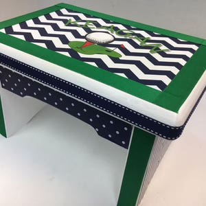 GOLF Theme-children's Bench Great Newborn or 1st Birthday Gift Navy ...
