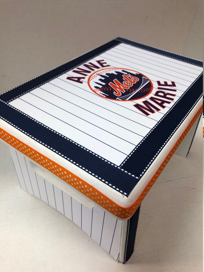 Mets Baseball Team Themed Step Stool Bench - Etsy