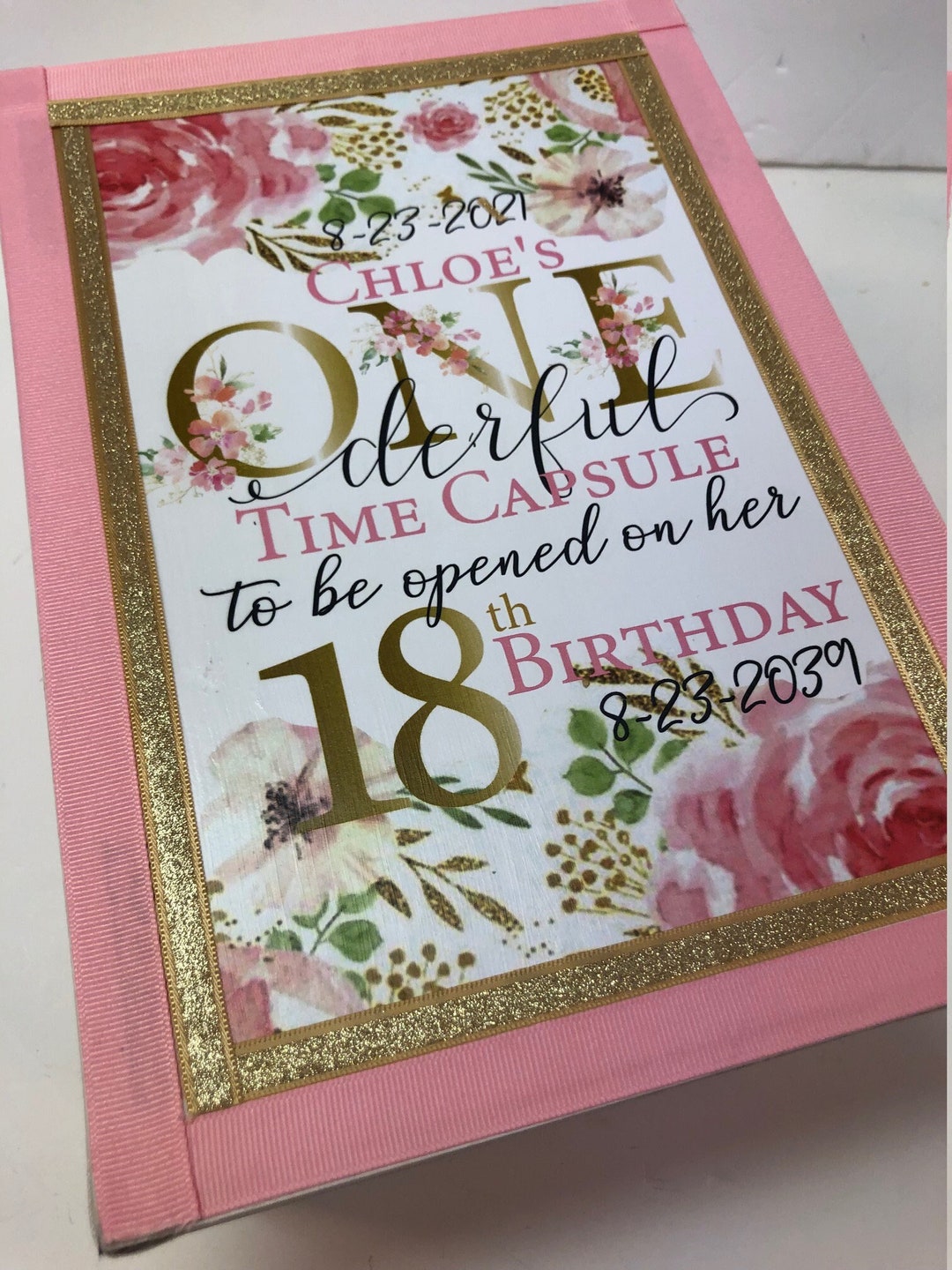 Flowery Onederful Time Capsule Keepsake Box - 8.5x11x5 In - Etsy