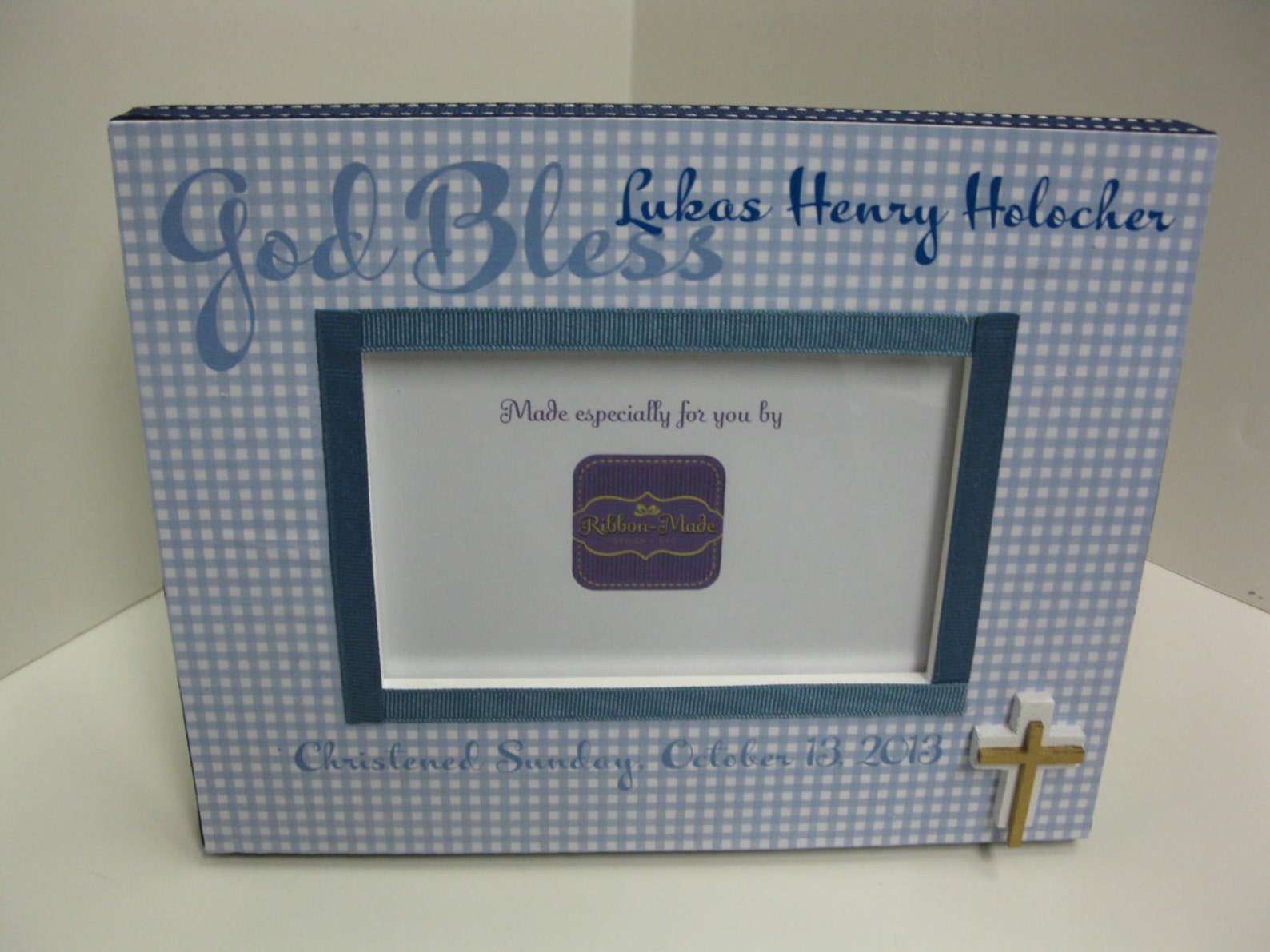 Baby BOY Baptism/ Christening Frame - Etsy