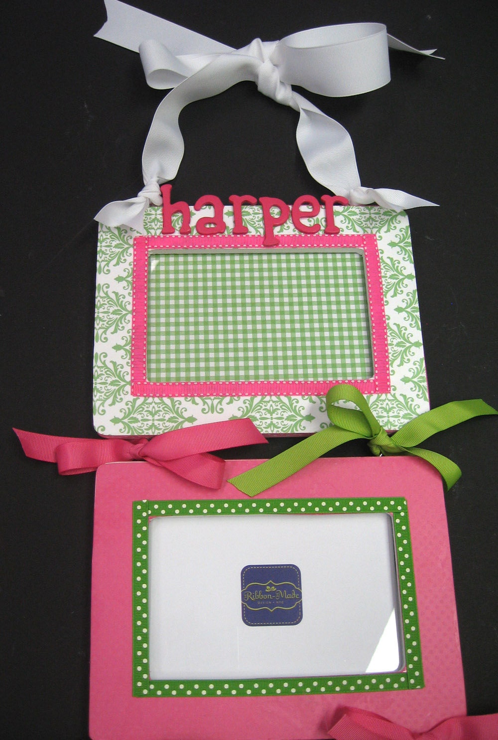 Triplet Frames Damask and Solid to Match Decor - Etsy