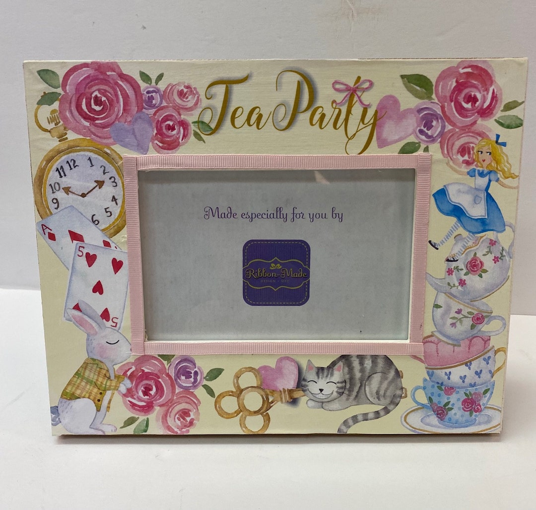 Alice in Wonderland Inspired Tea Party Frame - 4x6 Photo Area - Etsy