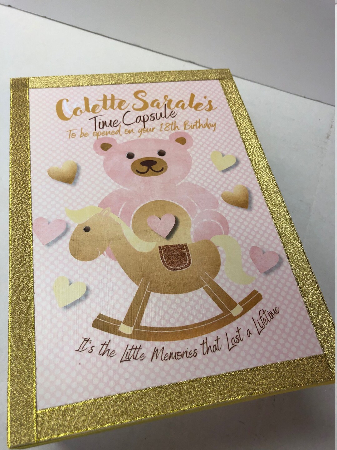 Teddy Bear Rocking Horse Baby Keepsake Box - Etsy