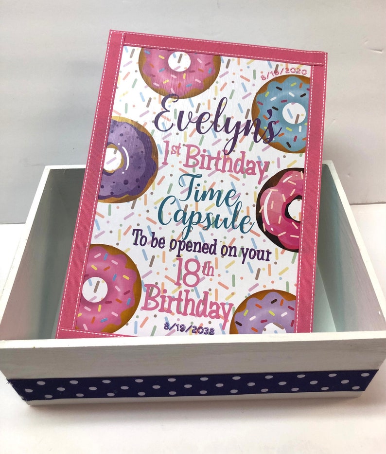Donut Time Capsule -CUSTOM- With Framed Instructions and Cards to Print ...