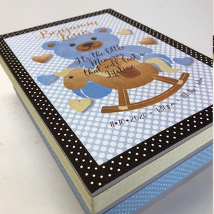 Teddy Bear Keepsake Box Boy or Girl - Baby Shower, Baptism, Birthday - Etsy