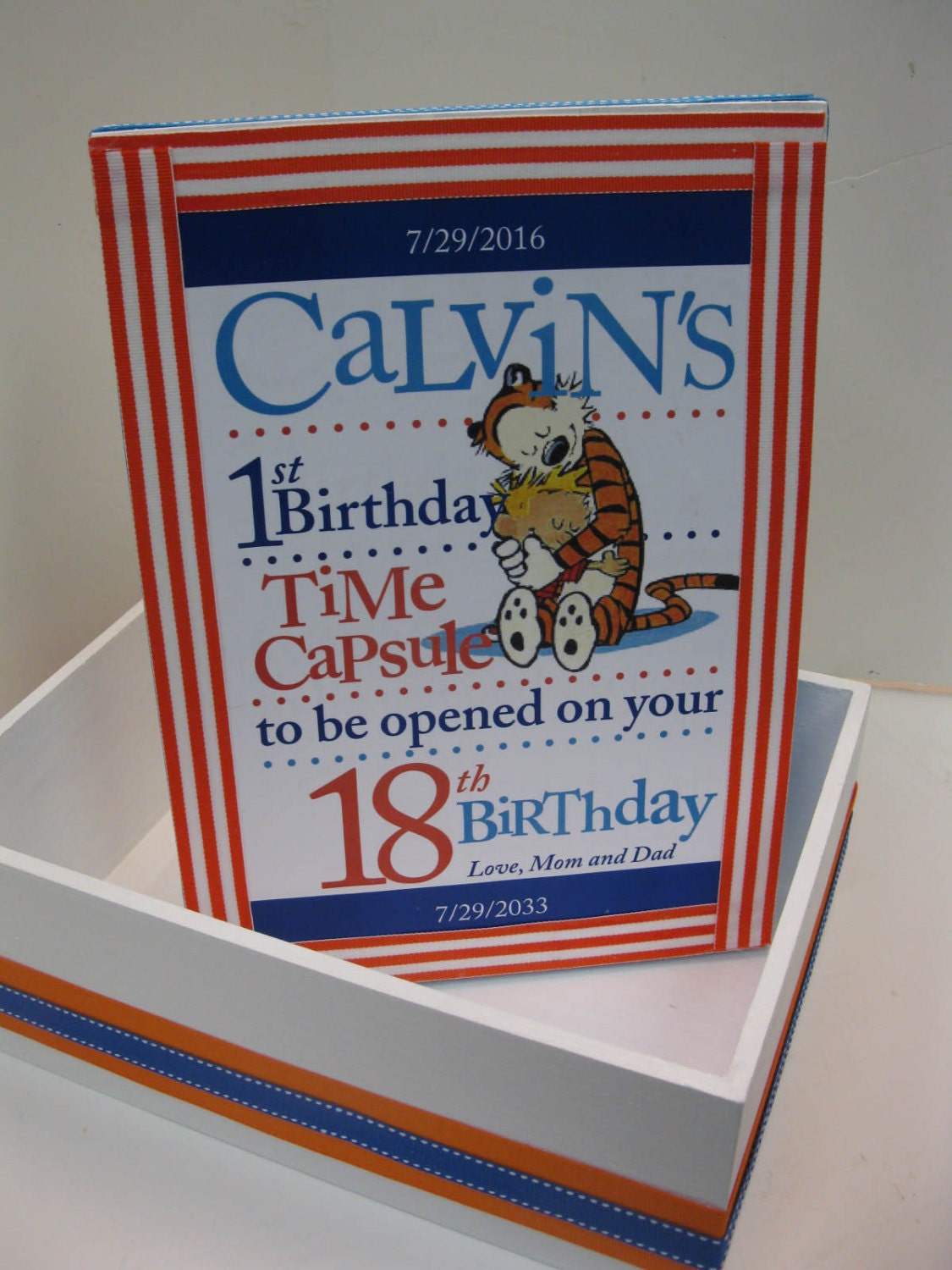 Calvin First Birthday Time Capsule | Etsy