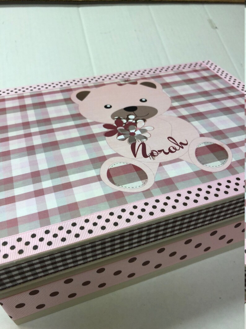 GIFT SET of Twin Boy Girl Teddy Bear Keepsake Boxes- Personalized - Etsy