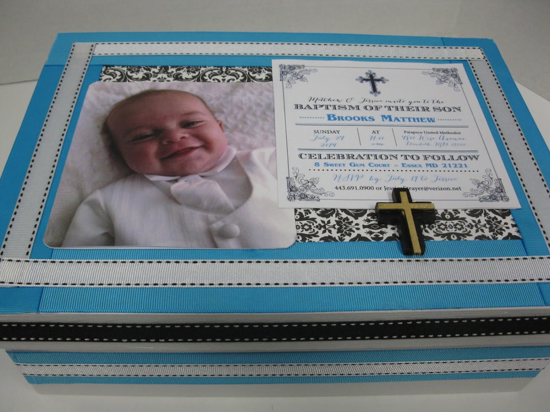 Baptism Keepsake W Your Invitation Keepsake Box - Etsy