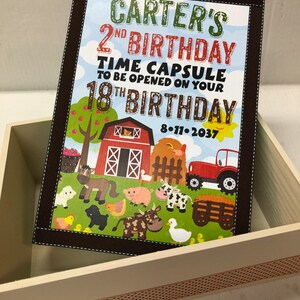 Farm Themed Keepsake Memory Box - 2nd Birthday - Etsy
