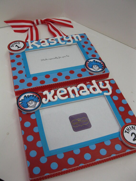 Thing 1 and Thing 2 Hanging Frame - Etsy