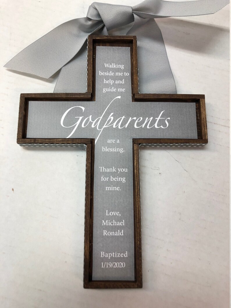 Godparents Cross approx 7 x 9 inches any color combo | Etsy