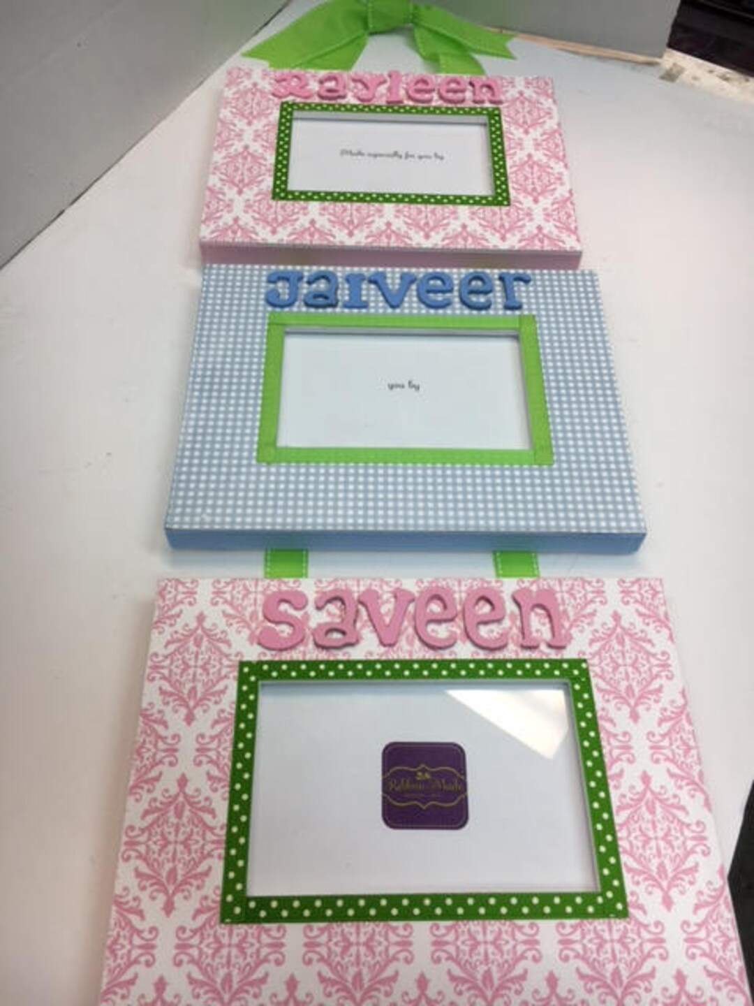 Triplet Frame - 2 Girls 1 Boy - Etsy