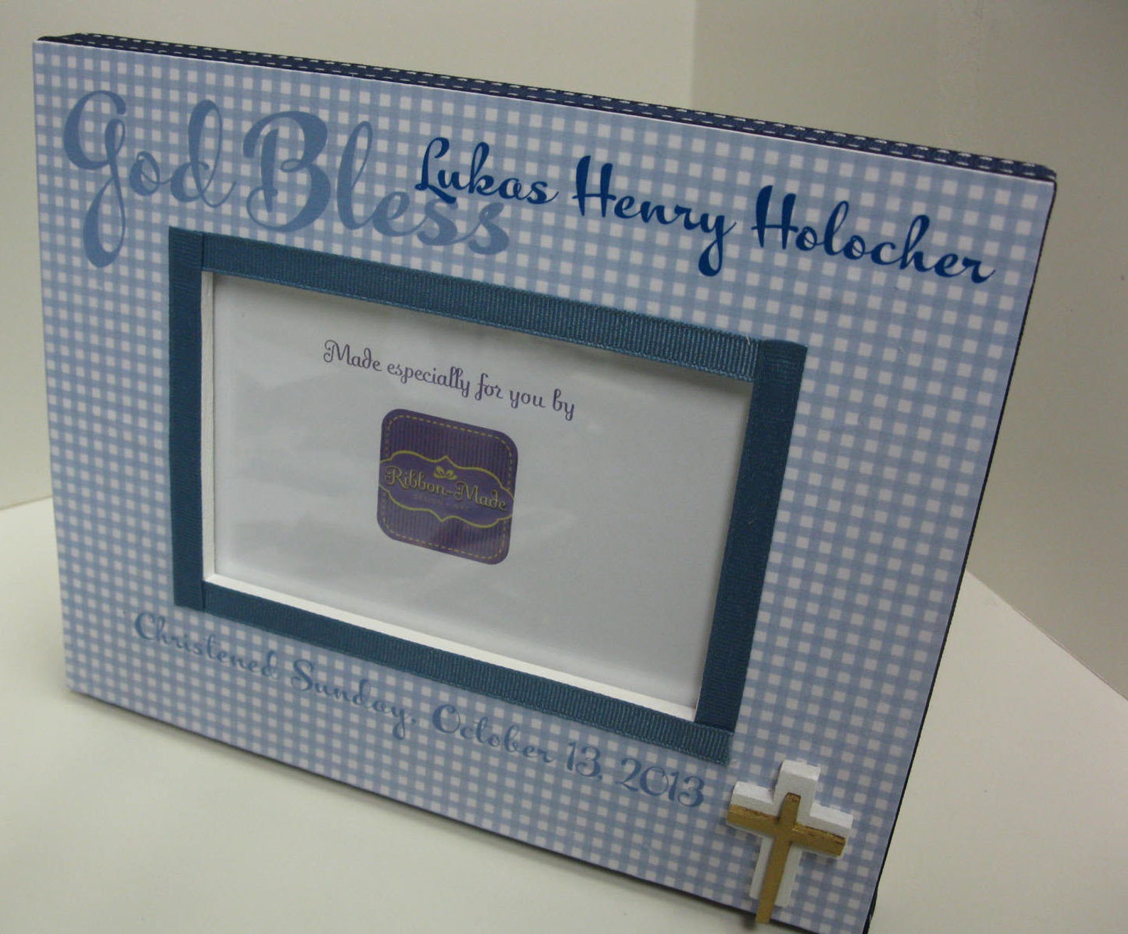 Baby BOY Baptism/ Christening Frame - Etsy