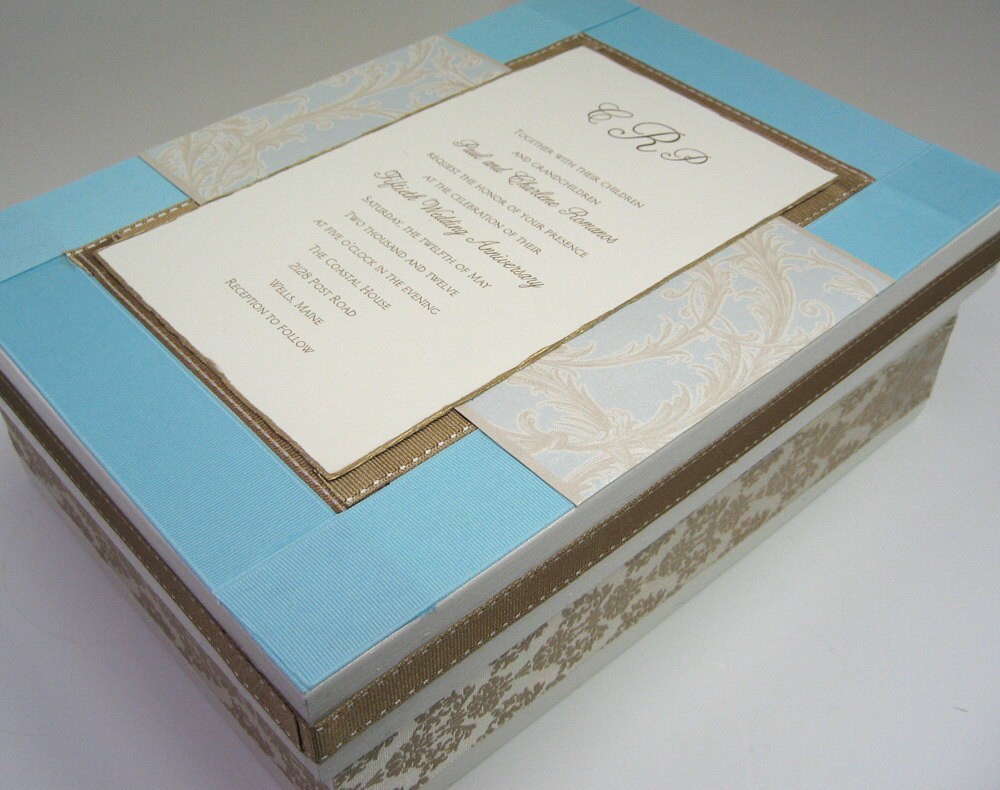 Wedding Invitation Memory Keepsake Box-Custom Made-3 | Etsy