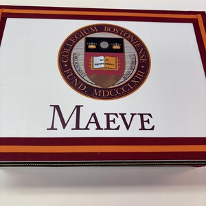College/ University Keepsake Box Personalized Name and School Emblem ...