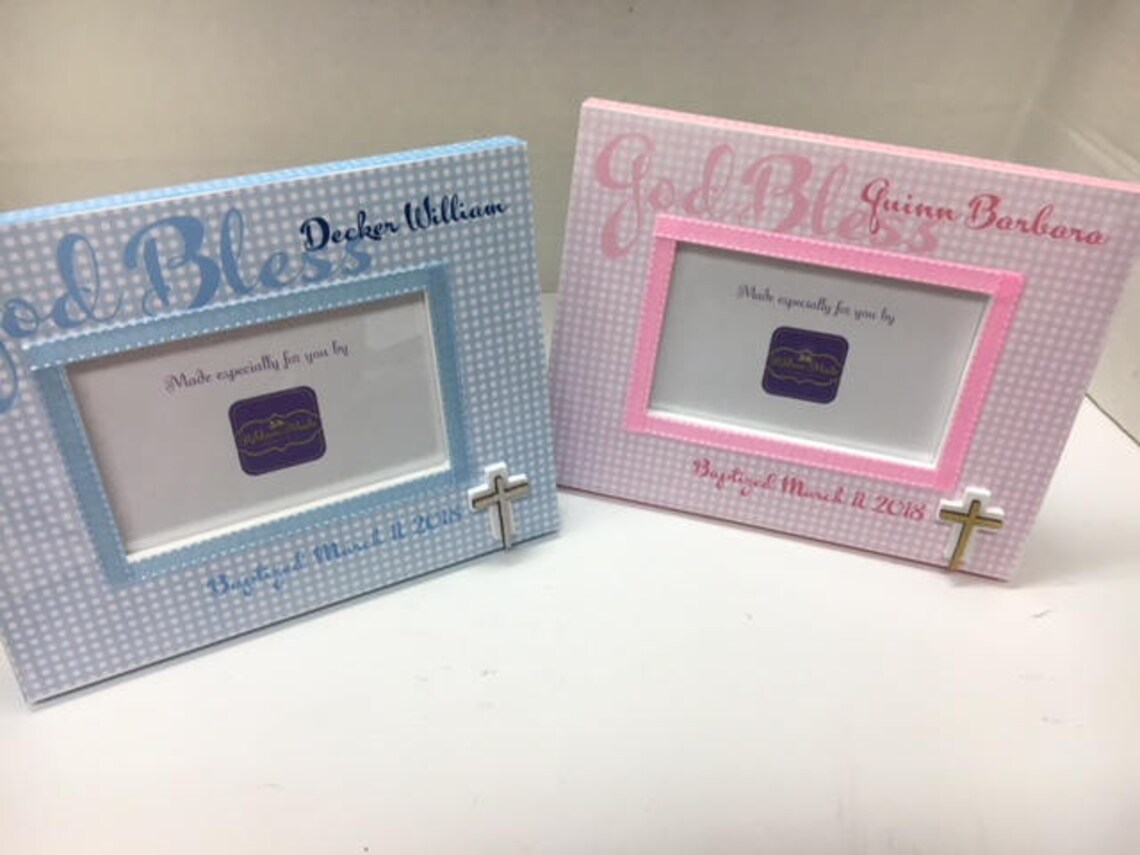 Boy/girl TWIN Baptism/ Christening Frames - Etsy