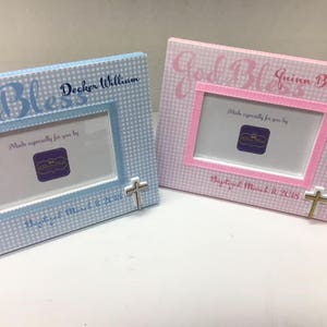 Boy/girl TWIN Baptism/ Christening Frames - Etsy