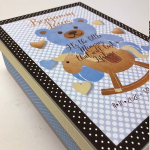 Teddy Bear Keepsake Box Boy or Girl - Baby Shower, Baptism, Birthday - Etsy