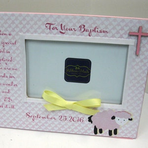 Baptism Frame With Poem and Cross - Etsy