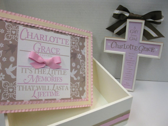 GIFT SET Cross and Keepsake Box Adoptionbris | Etsy