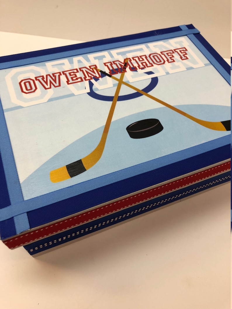 Boys Hockey Themed Keepsake Box - Etsy