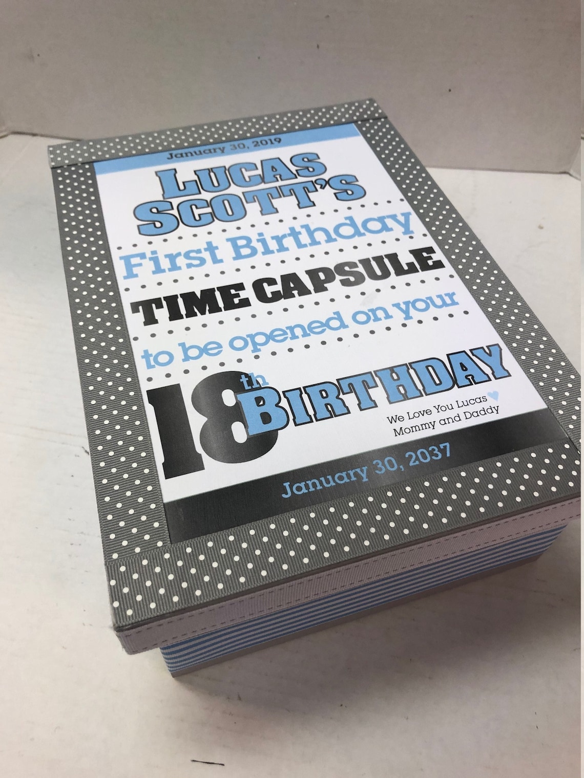 1st Birthday Time Capsule Keepsake Box Any Colors for Your - Etsy