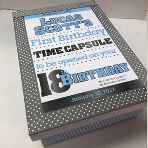 1st Birthday Time Capsule Keepsake Box Any Colors for Your - Etsy