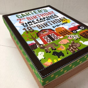Farm Themed Keepsake Memory Box - 2nd Birthday - Etsy
