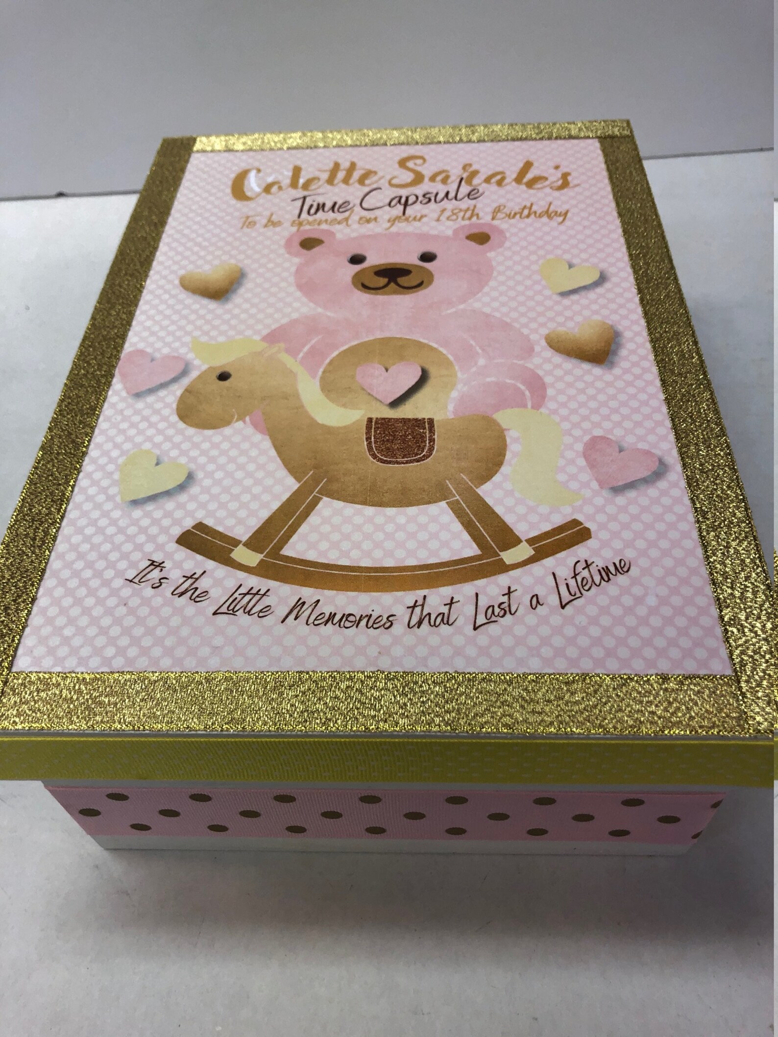 Teddy Bear Rocking Horse Baby Keepsake Box - Etsy