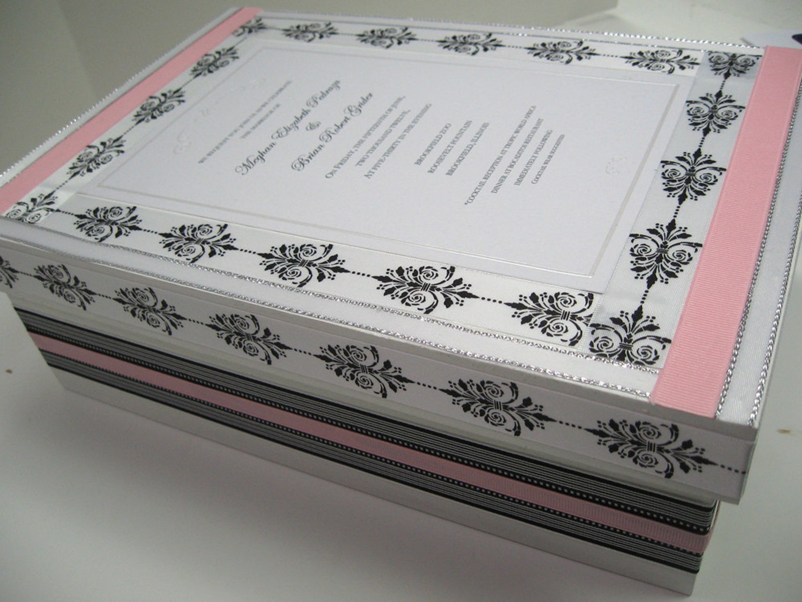 Wedding Invitation Memory Keepsake Box-custom Made 9 - Etsy