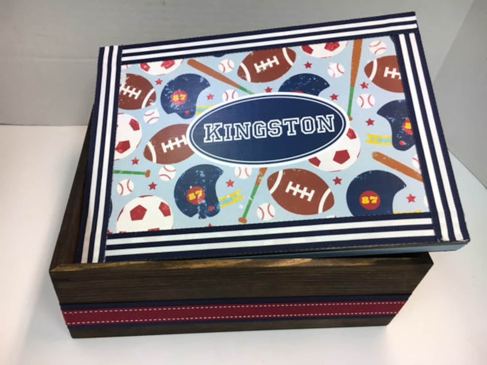Boys Sports Themed Keepsake Box | Etsy