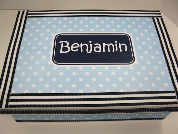 Baby Blue Boy's Keepsake Box Personalized | Etsy