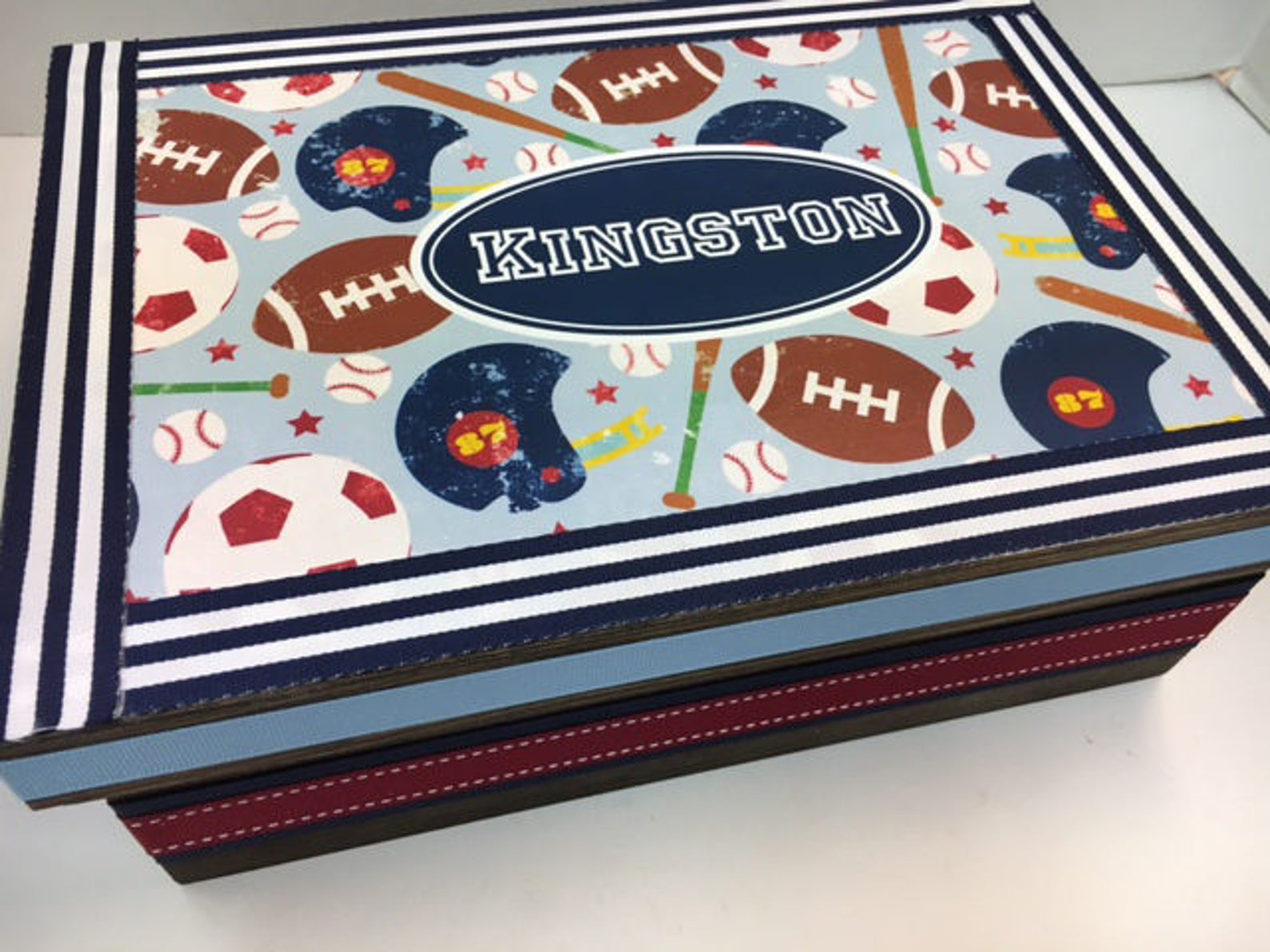Boys Sports Themed Keepsake Box | Etsy
