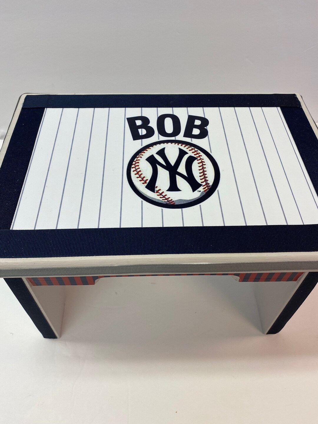 Yankee Themed Step Stool Bench-2 - Etsy